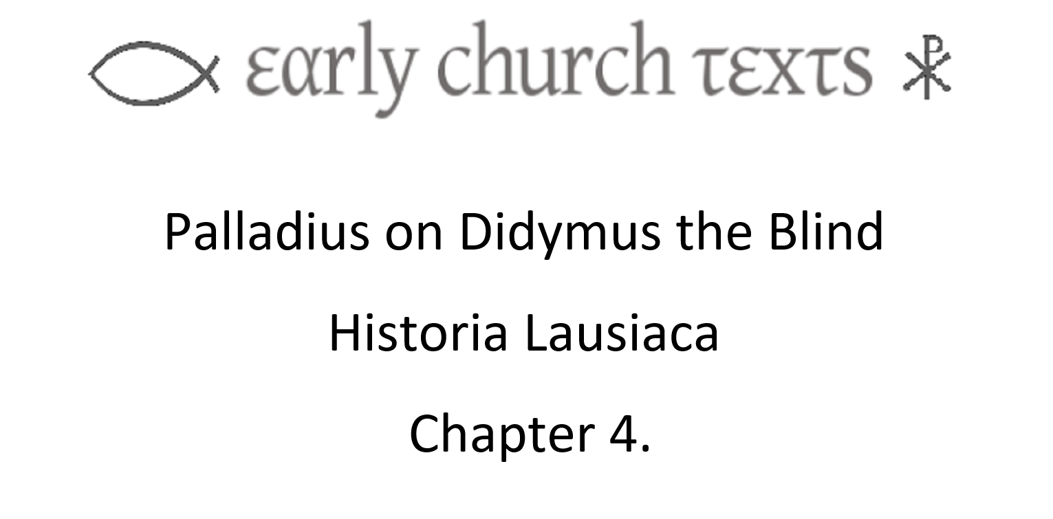 Palladius on Didymus